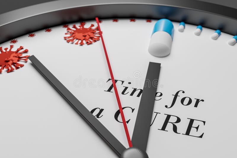 Time for a Cure, Finding a Cure Stock Illustration - Illustration of ...