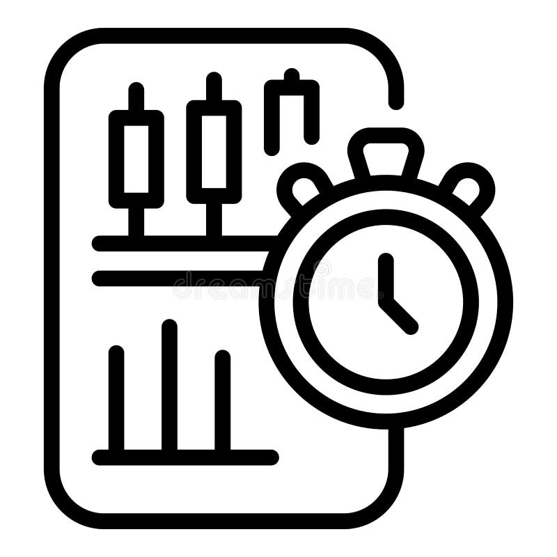 Time Data Icon Outline Vector. Graph Research Stock Vector ...