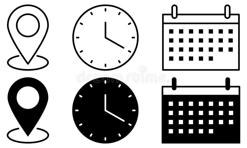 Date Time Location Icons Stock Illustrations – 553 Date Time Location ... Date Time Location Icons Stock Illustrations – 553 Date Time Location ...