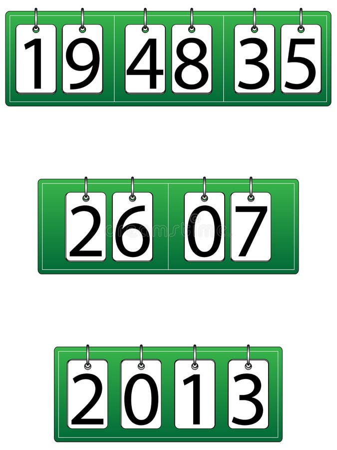 Time ,date and Year Function Clock/calendar Stock Vector - Illustration ...