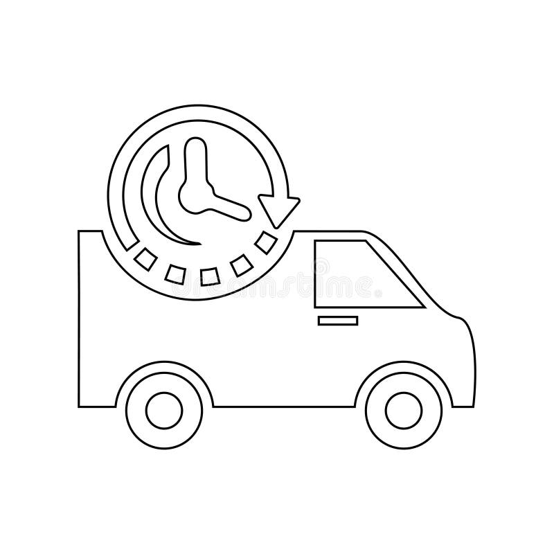 On-Time Delivery / Schedule Pickup Icon Stock Illustration ...