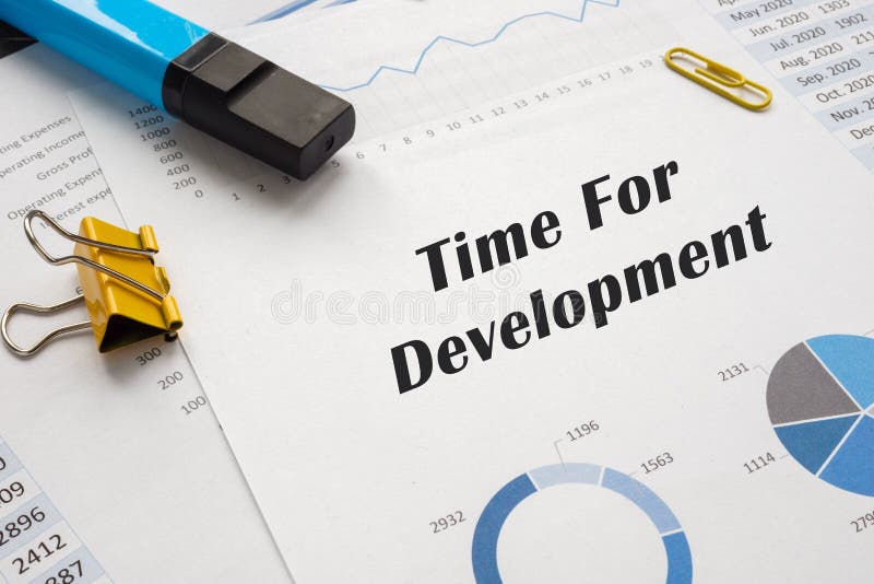Time for Development Phrase on the Piece of Paper Stock Photo - Image ...