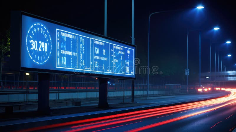 Time digital road stock illustration. Illustration of conditions ...