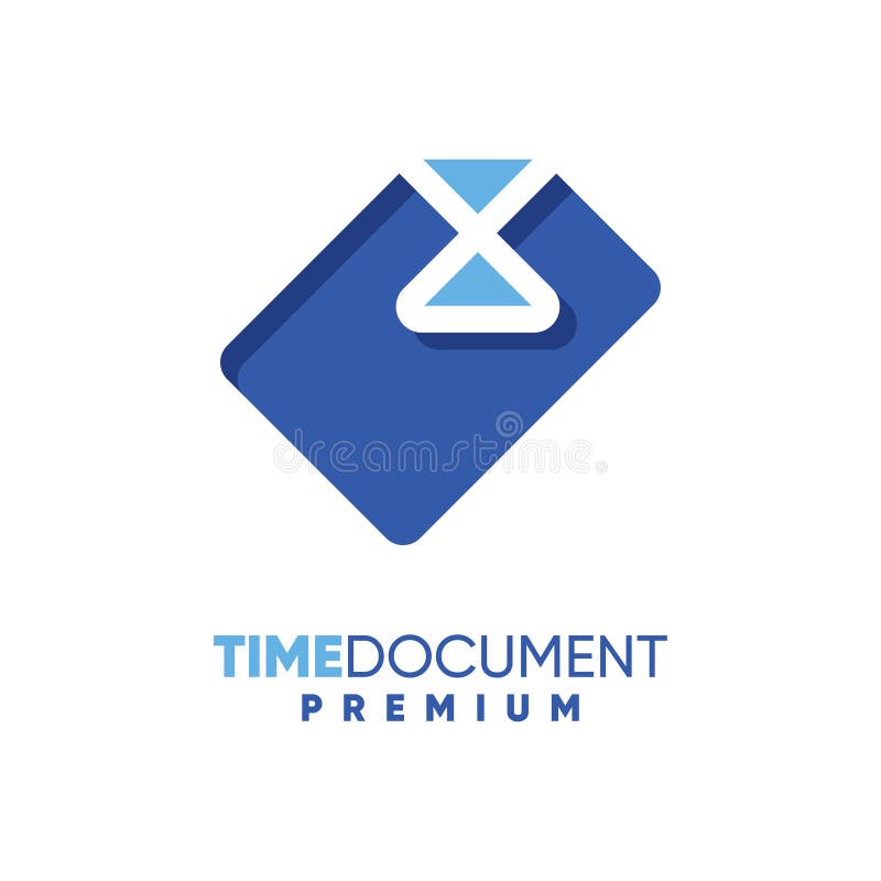Time Document Logo Design stock vector. Illustration of file - 241005154