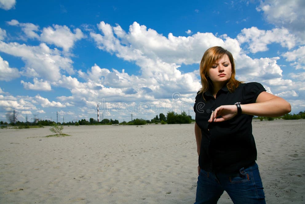 Time does not wait stock image. Image of casual, angle - 12295717