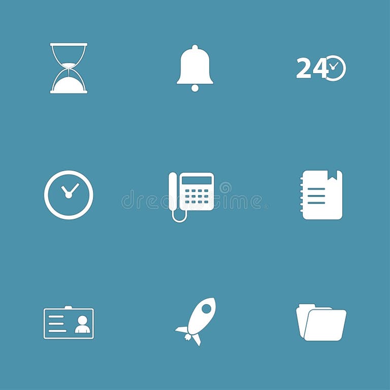 Time Duration Vector Icon Set Stock Vector - Illustration of vector ...