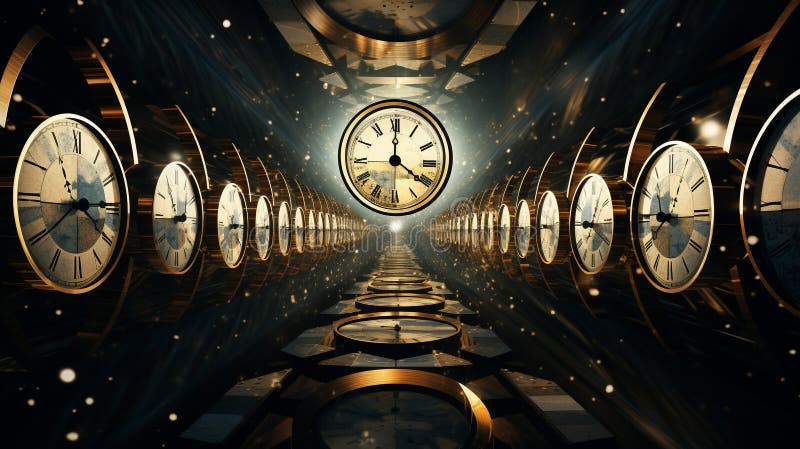 Time Echoes: Mesmerizing Patterns of Cyclical Time Stock Photo - Image ...