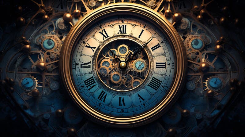 Time Echoes: Mesmerizing Patterns of Cyclical Time Stock Image - Image ...