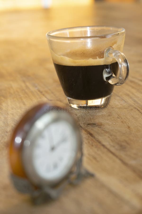 Time and espresso coffee stock photo. Image of concept - 293528180