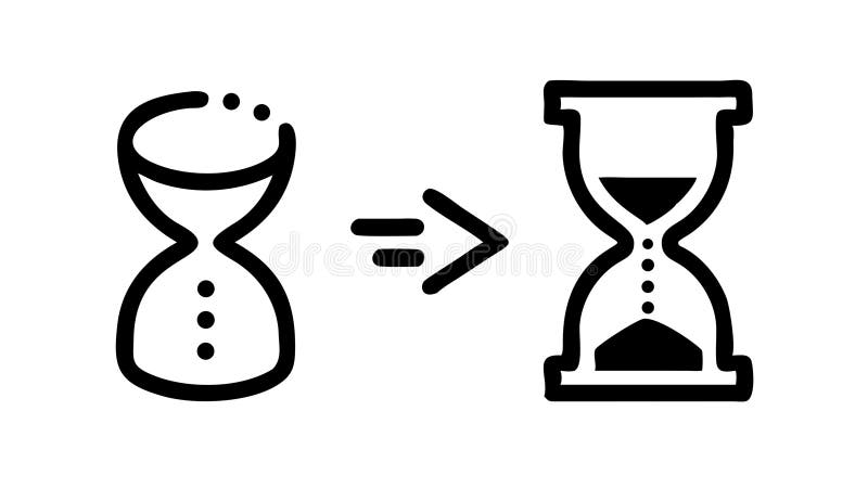 Time Evolution Concept Icon, Past To Future Progression, Vector Design ...