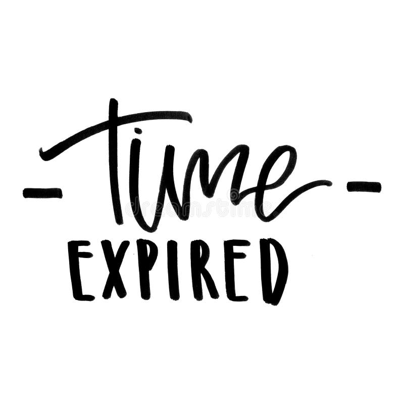 Time expired stock vector. Illustration of expired, text - 82295706