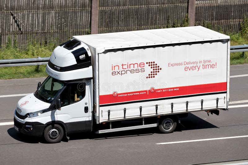 In time express van editorial stock photo. Image of hauler - 163465208