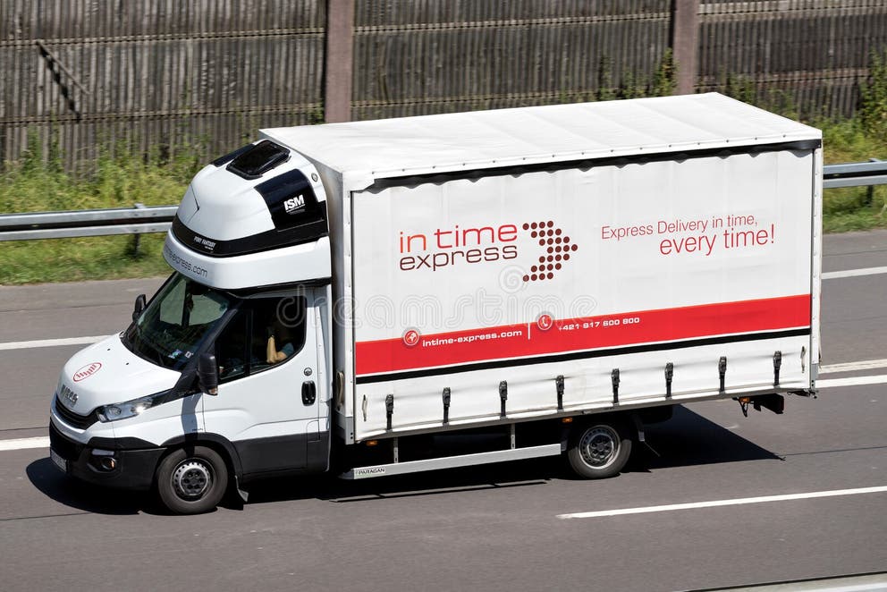 In time express van editorial stock photo. Image of hauler - 163465208