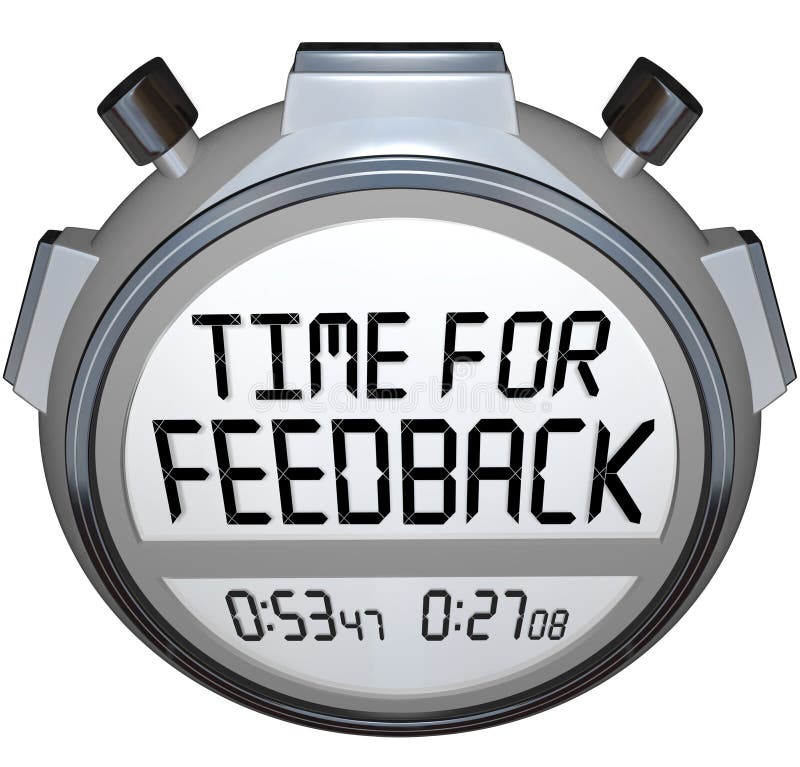 Time For Feedback Clock Input And Responses Stock Illustration ...