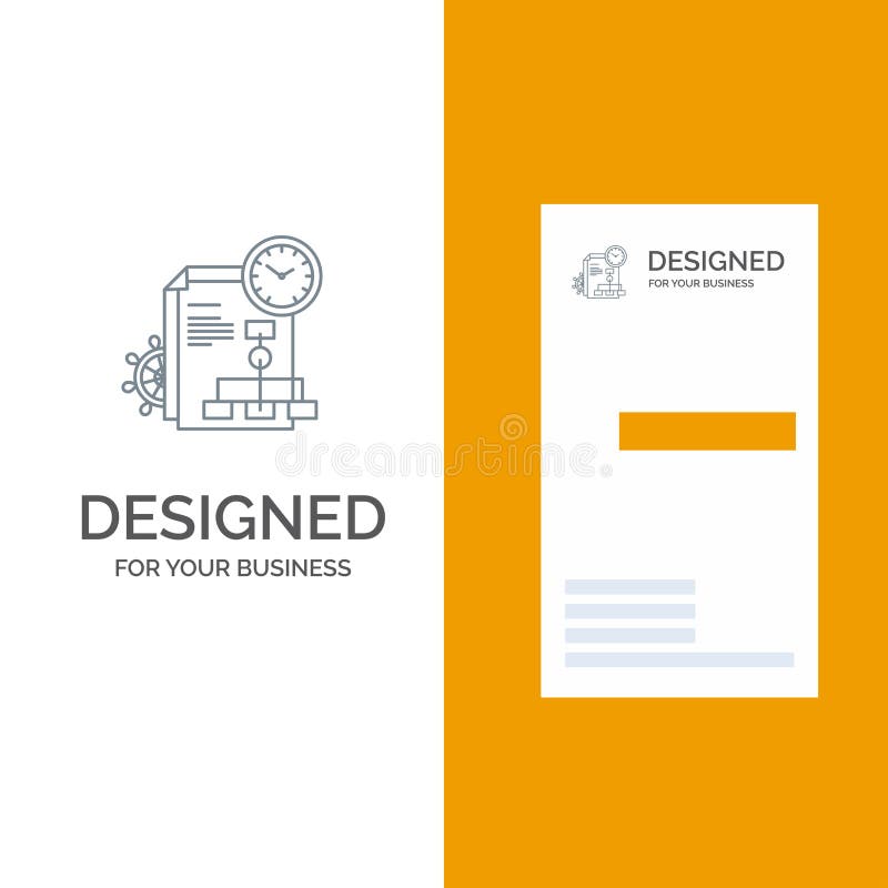 Time, File, Report, Business Grey Logo Design and Business Card ... Time, File, Report, Business Grey Logo Design and Business Card ...