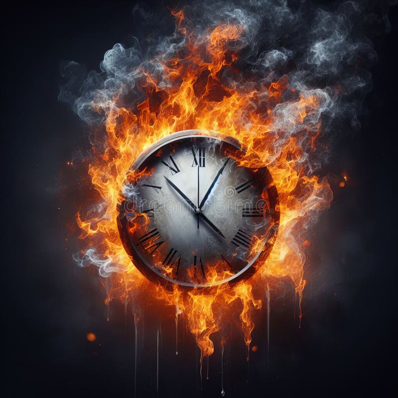 Time on Fire Conceptual Art Stock Photo - Image of artistic, deadline ...