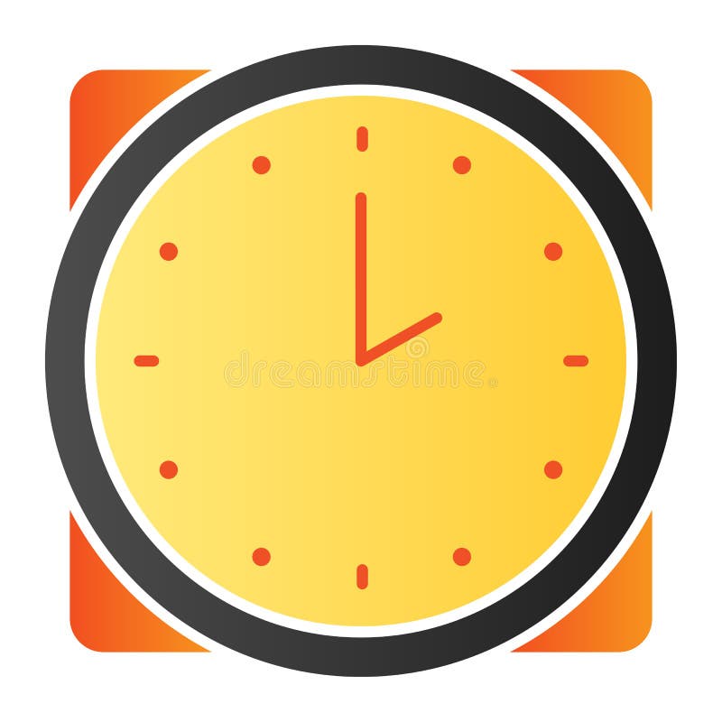 Time Flat Icon. Hour Color Icons in Trendy Flat Style. Clock Gradient ...