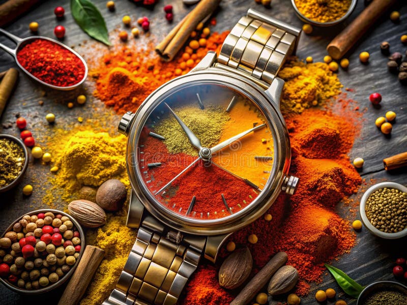 Time Flavor Intertwined a Captivating Double Exposure of a Watch and ...