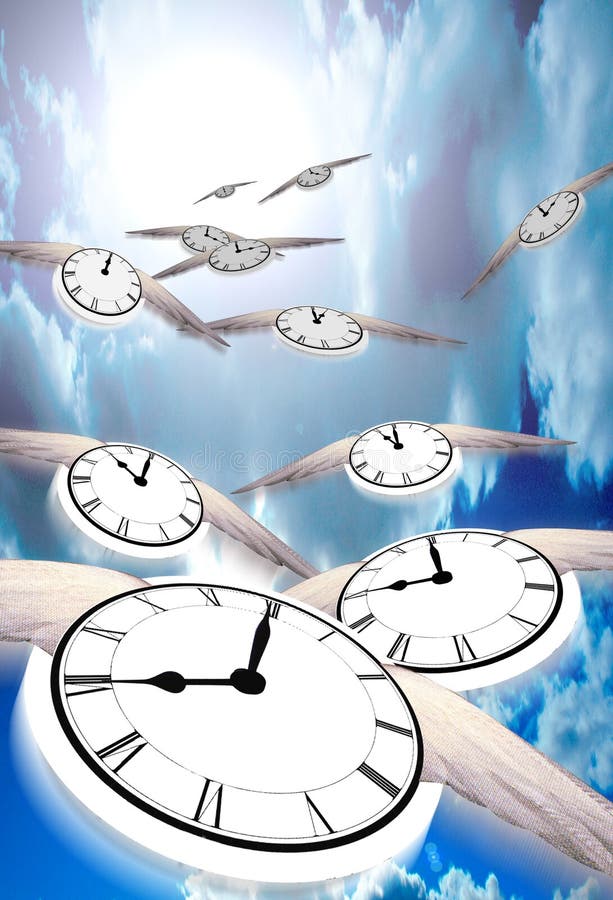 Time Flies stock illustration. Illustration of objects - 206416