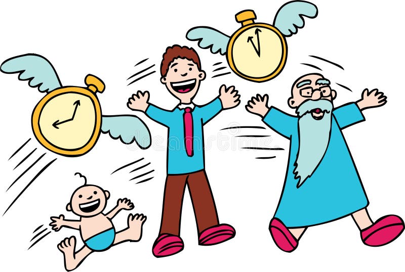 Time Flies By Showing Decade From 2015 To 2024 Stock Illustration ...