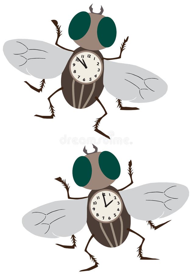 Time Flies stock illustration. Illustration of clock - 17435880