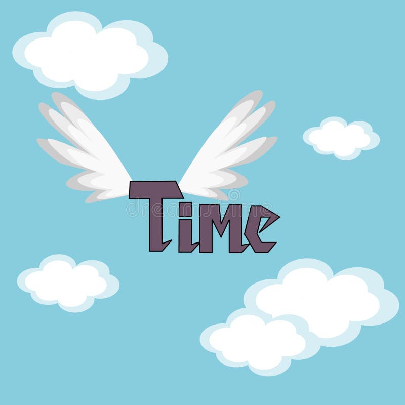 Time Flies stock vector. Illustration of clouds, abstract - 59609963