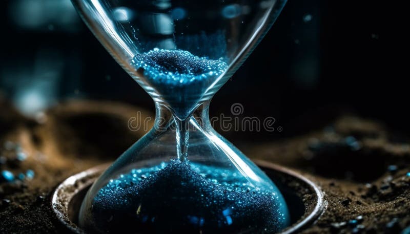Time Flows Like Wet Sand in Hourglass Generated by AI Stock Image - Image of close, flowing ...