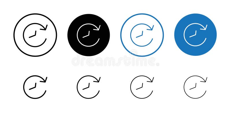 Time Forward Icon Flat Fill Set Collection Stock Vector - Illustration ...