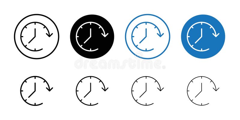Time Forward Icon Linear Logo Isolated Stock Vector - Illustration of ...