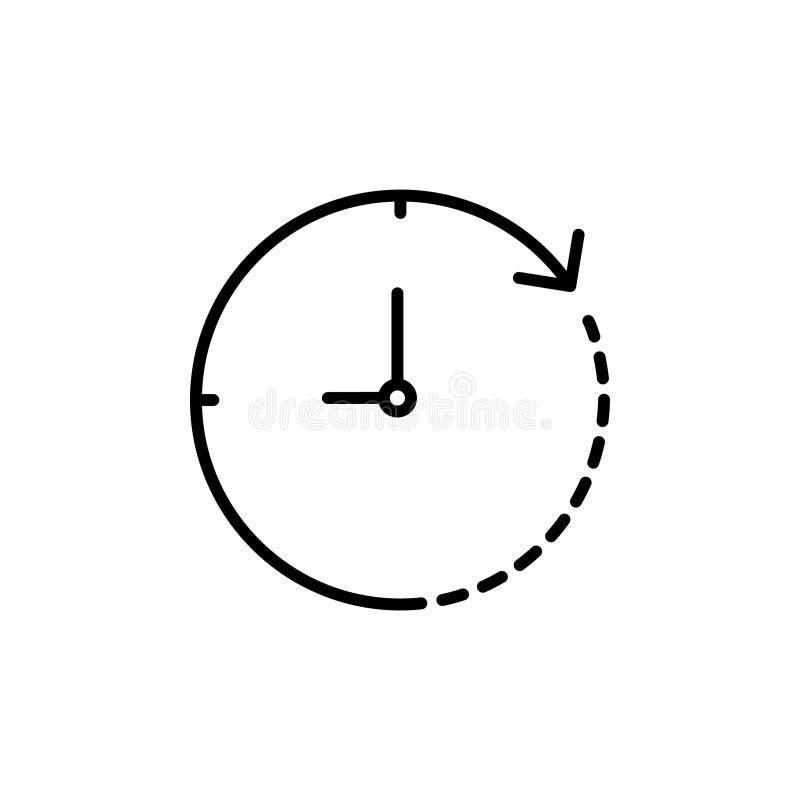 Time Forward Icon Set. Wait Time Vector Symbol. Future Time Sign. Fast ...