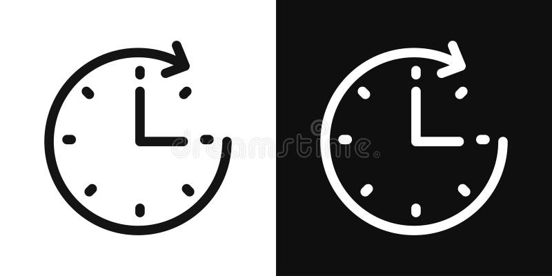 Time Forward Icon Set. Wait Time Vector Symbol. Future Time Sign. Fast ...