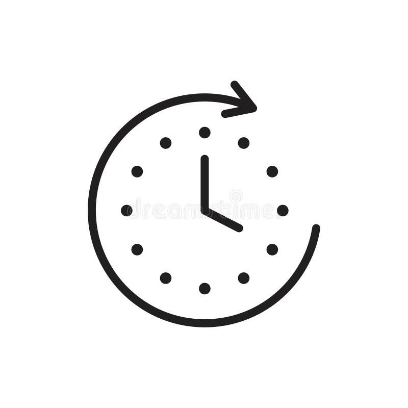 Time Forward Icon Simple Thin Outline Stock Vector - Illustration of ...