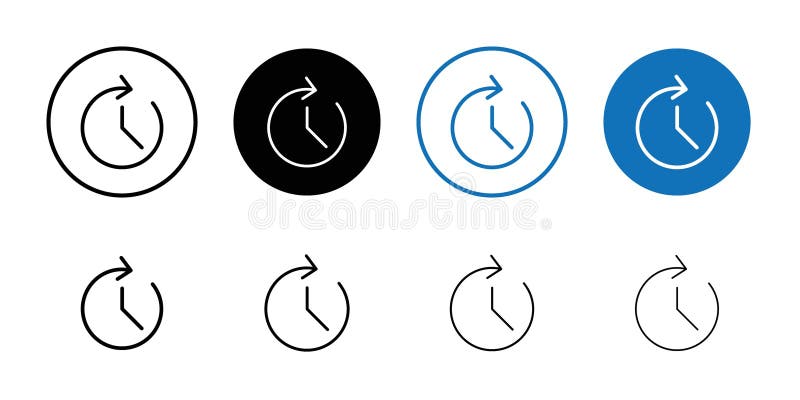 Time Forward Icon Outline Vector for Web Ui Stock Vector - Illustration ...