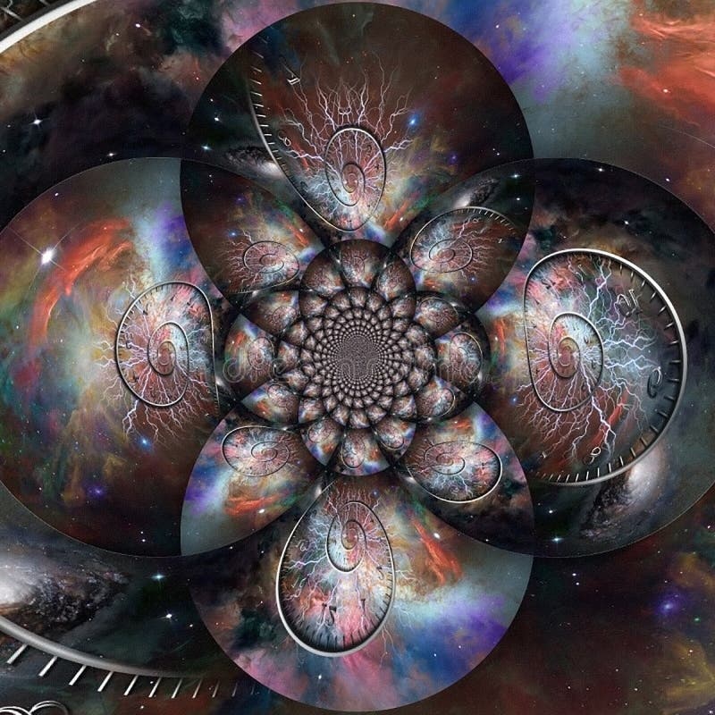 Time fractal stock illustration. Illustration of mirroring - 126654427