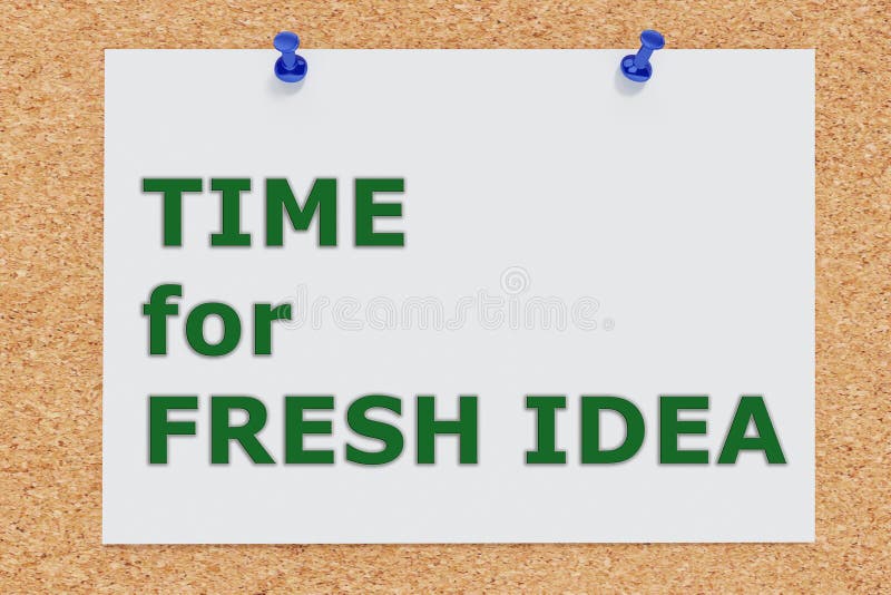 Time for Fresh Ideas Concept Clock Stock Illustration - Illustration of ...