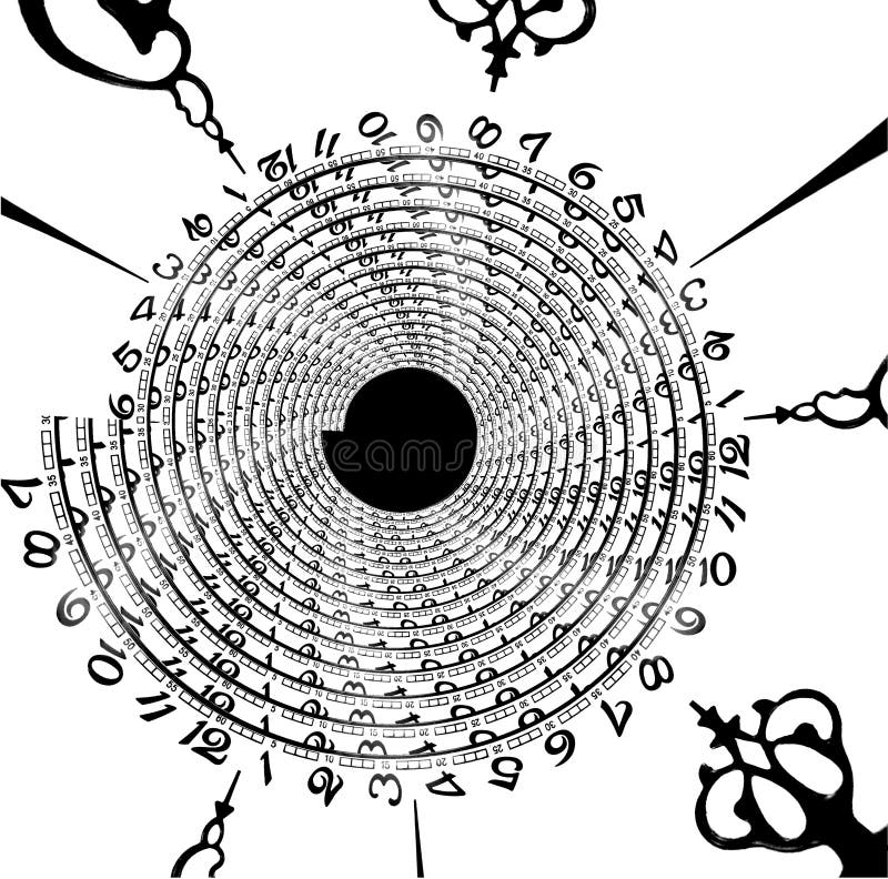 Time Funnel Concept. Droste Effect Stock Illustration - Illustration of ...
