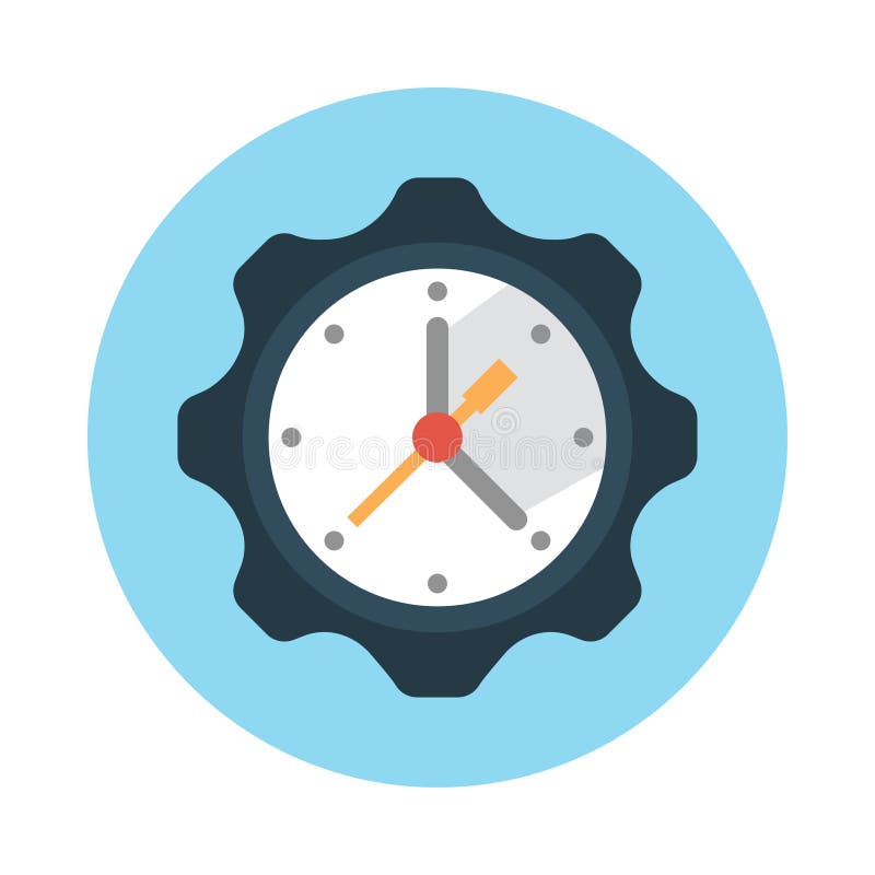 Time Gear Logo Icon Design stock vector. Illustration of management ...