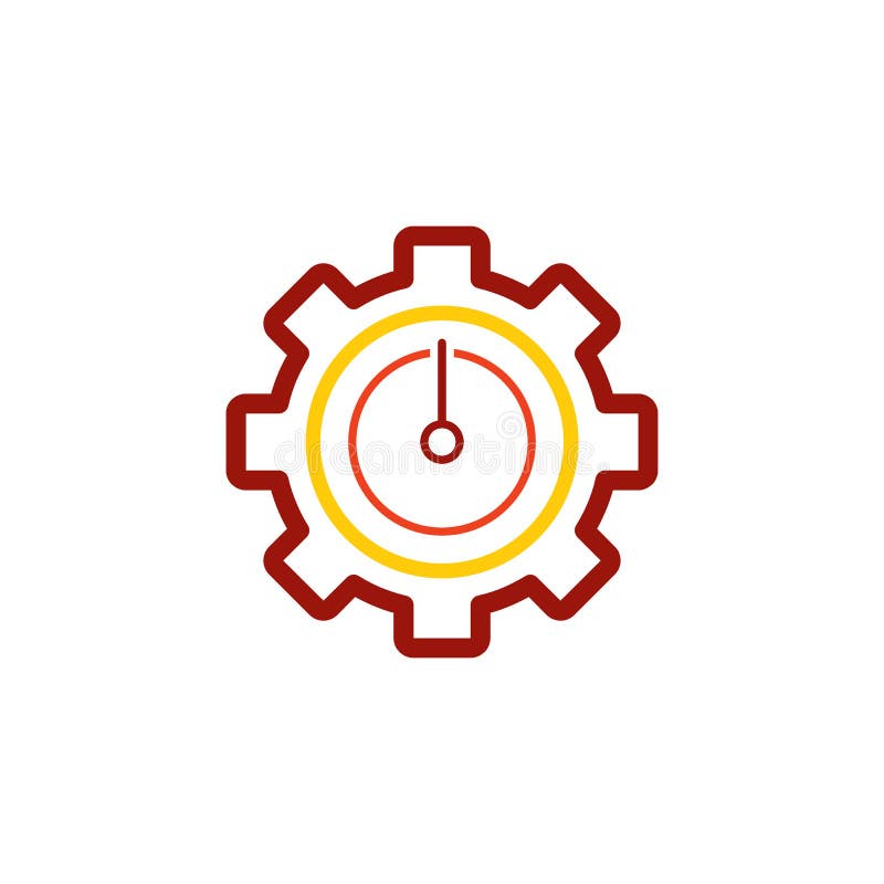 Gear Time Logo Icon Design stock vector. Illustration of element ...