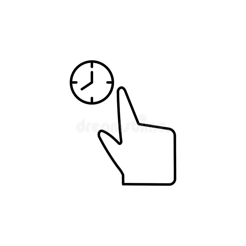 Time out gesture line icon stock vector. Illustration of vector - 247164977