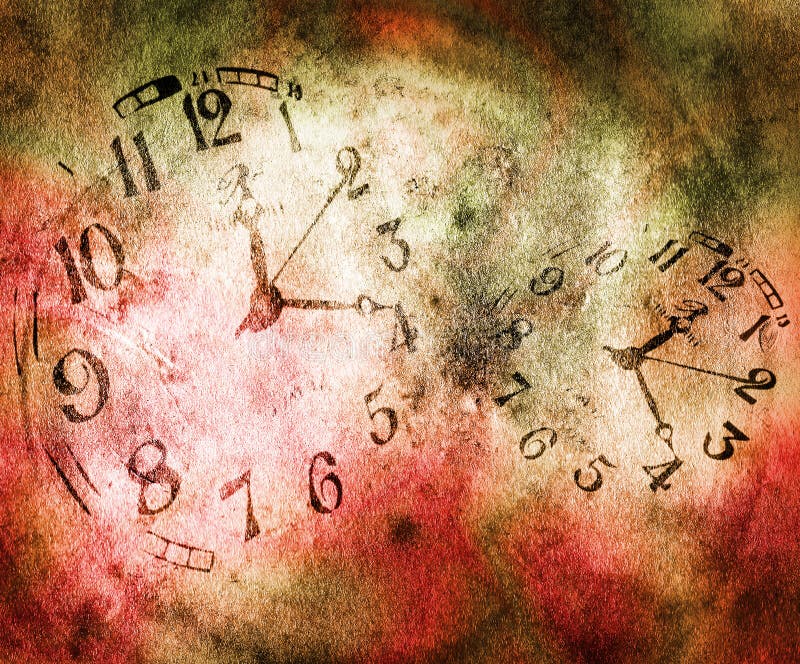 Fine Art of Going Old Concept.Time Flies Stock Illustration ...