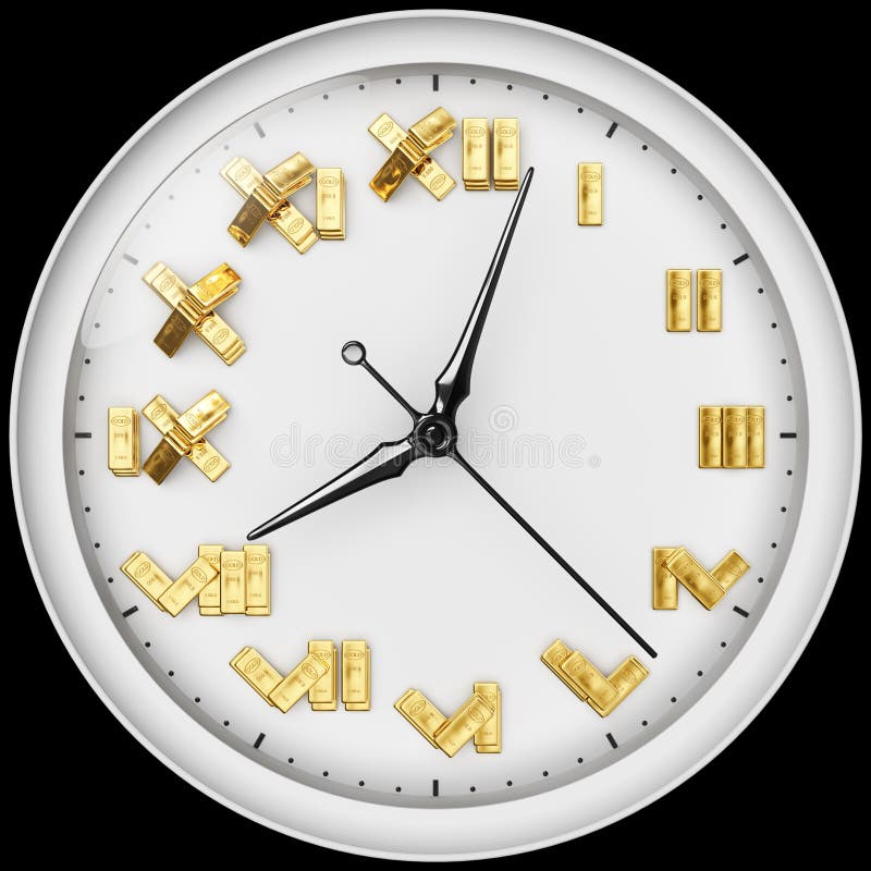 Time_is_gold_2 stock illustratie. Illustration of tijd - 7371869