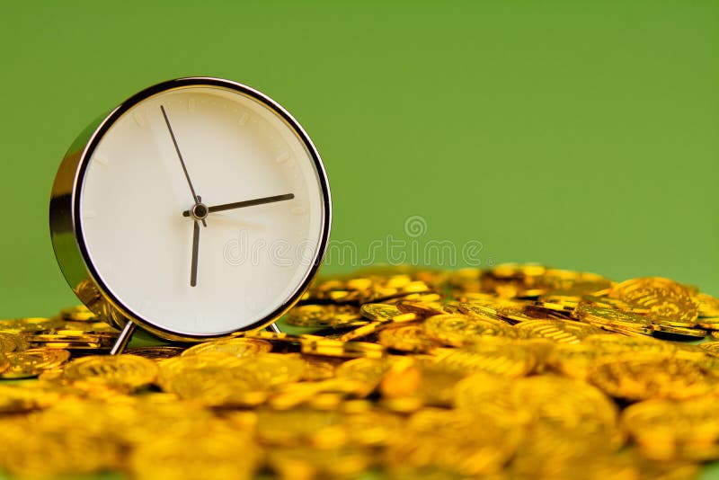 Time and Gold the Idea of Saving Gold and Valuable Time Stock Image ...