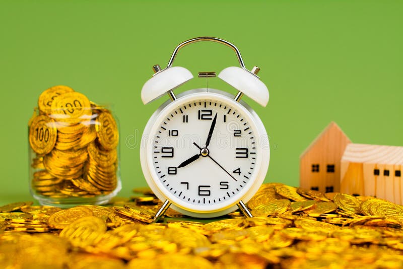 Time and Gold the Idea of Saving Gold and Valuable Time Stock Image ...