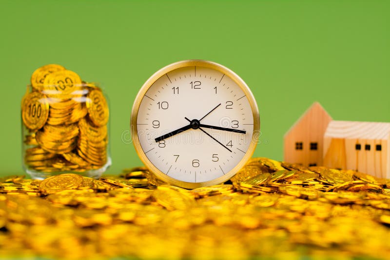 Time and Gold the Idea of Saving Gold and Valuable Time Stock Image ...