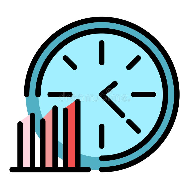 Time Graph Evolution Icon Color Outline Vector Stock Vector ...
