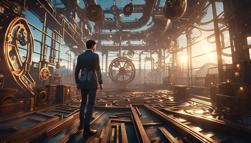 Time Guardian Watching Over the Infinite. Generative AI Stock Photo ...