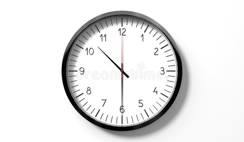 Time at Half Past 10 O Clock - Classic Analog Clock on White Background ...