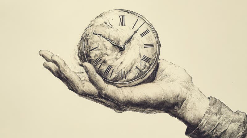 Time in Hand stock illustration. Illustration of metaphor - 344067144