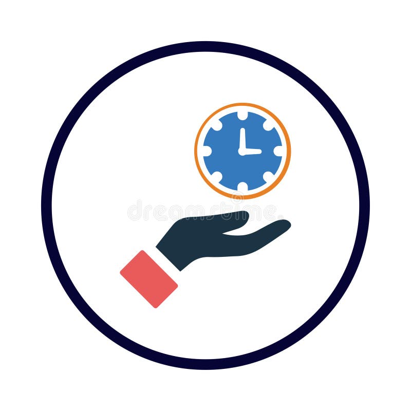 Time, Hand, Watch, Time on Hand Icon Stock Vector - Illustration of ...