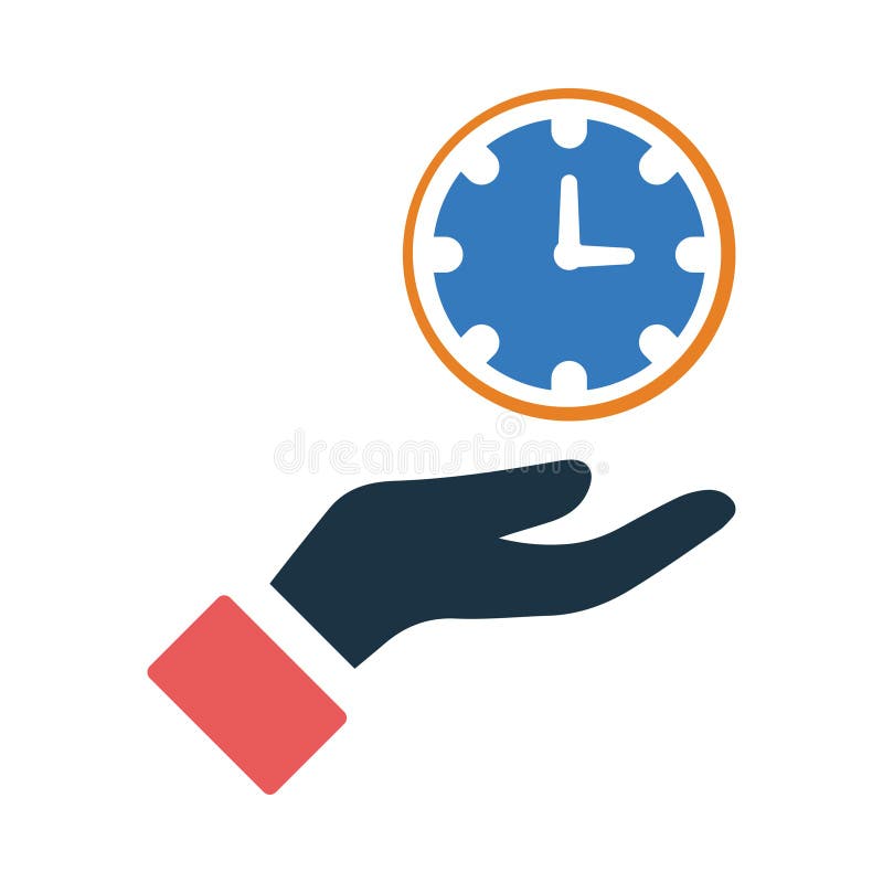 Time, Hand, Watch, Time on Hand Icon Stock Vector - Illustration of ...